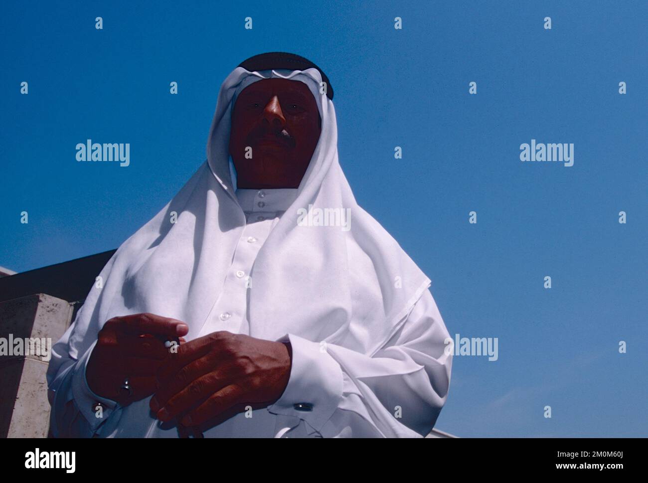 A muslim faithful at the opening of the mosque of Rome, Italy 1995 ...