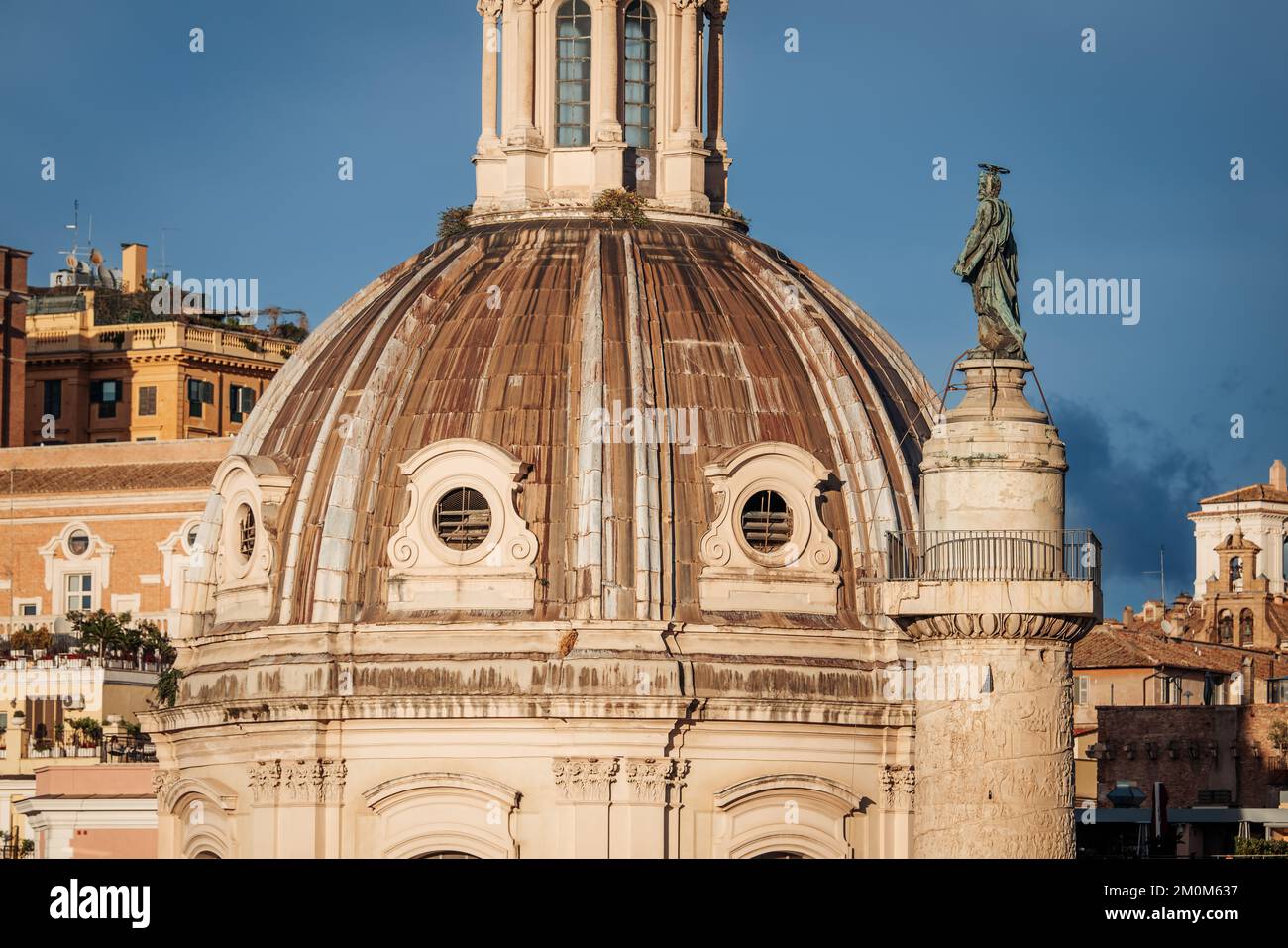 Rome, Italy- November 2022: The beautiful Colonna Trainana by the Fori ...