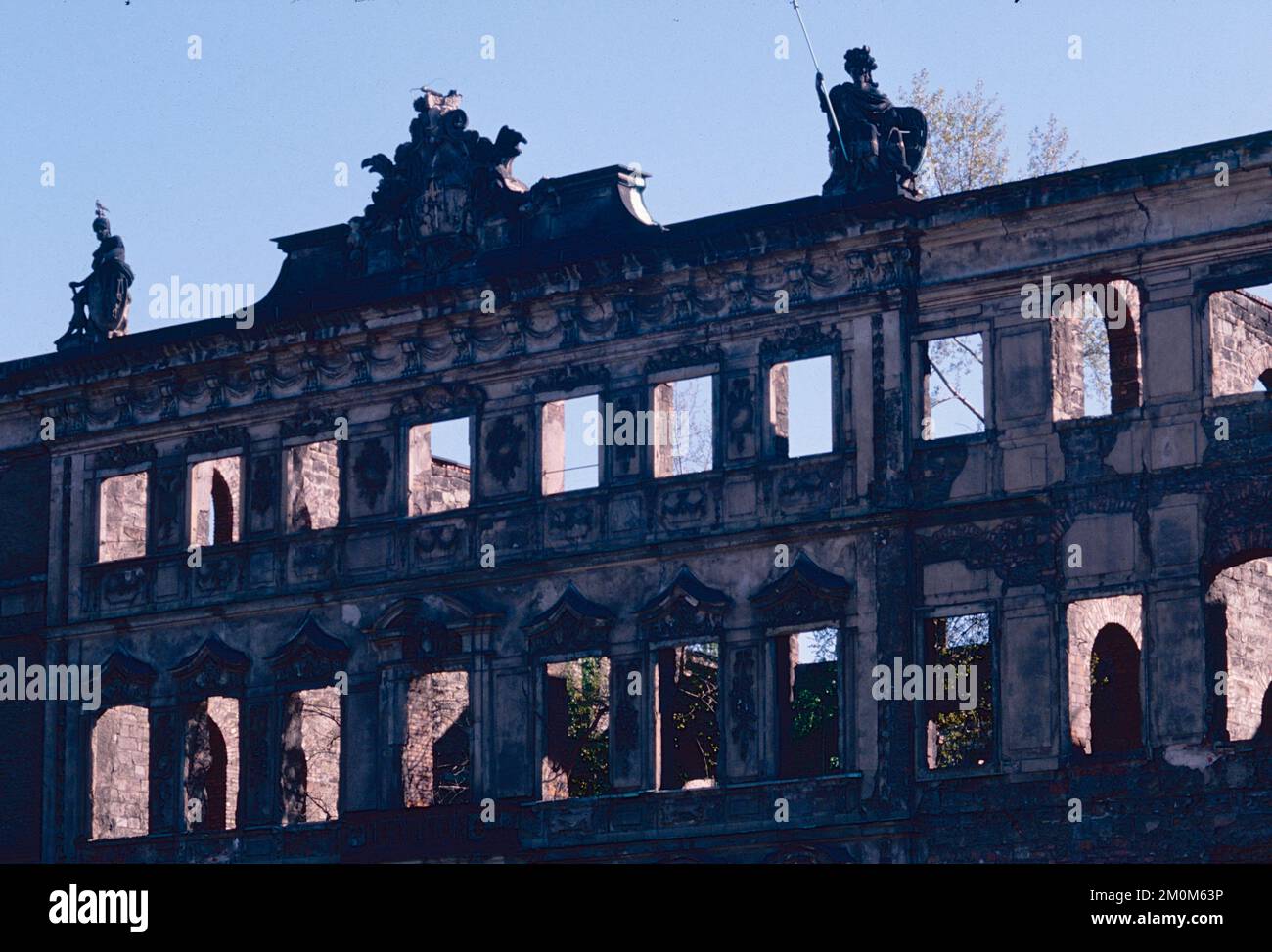 View of the Taschenbergpalais before restoration, Dresden, Germany ...