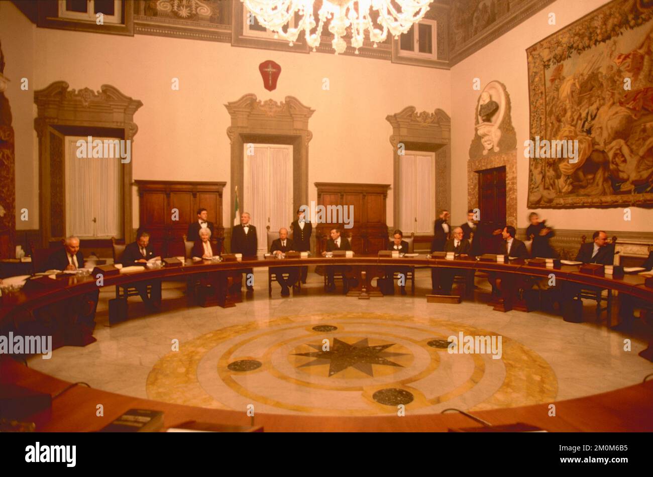 Meeting of the Council of Ministers of the PM Lamberto Dini government ...