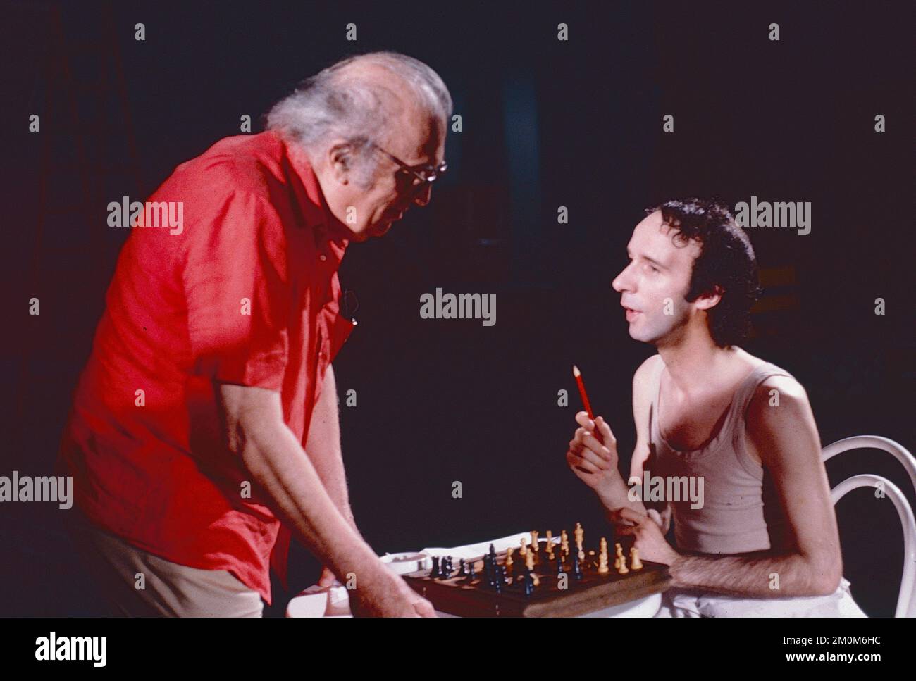 Italian actor Roberto Benigni and film director Federico Fellini, Italy ...