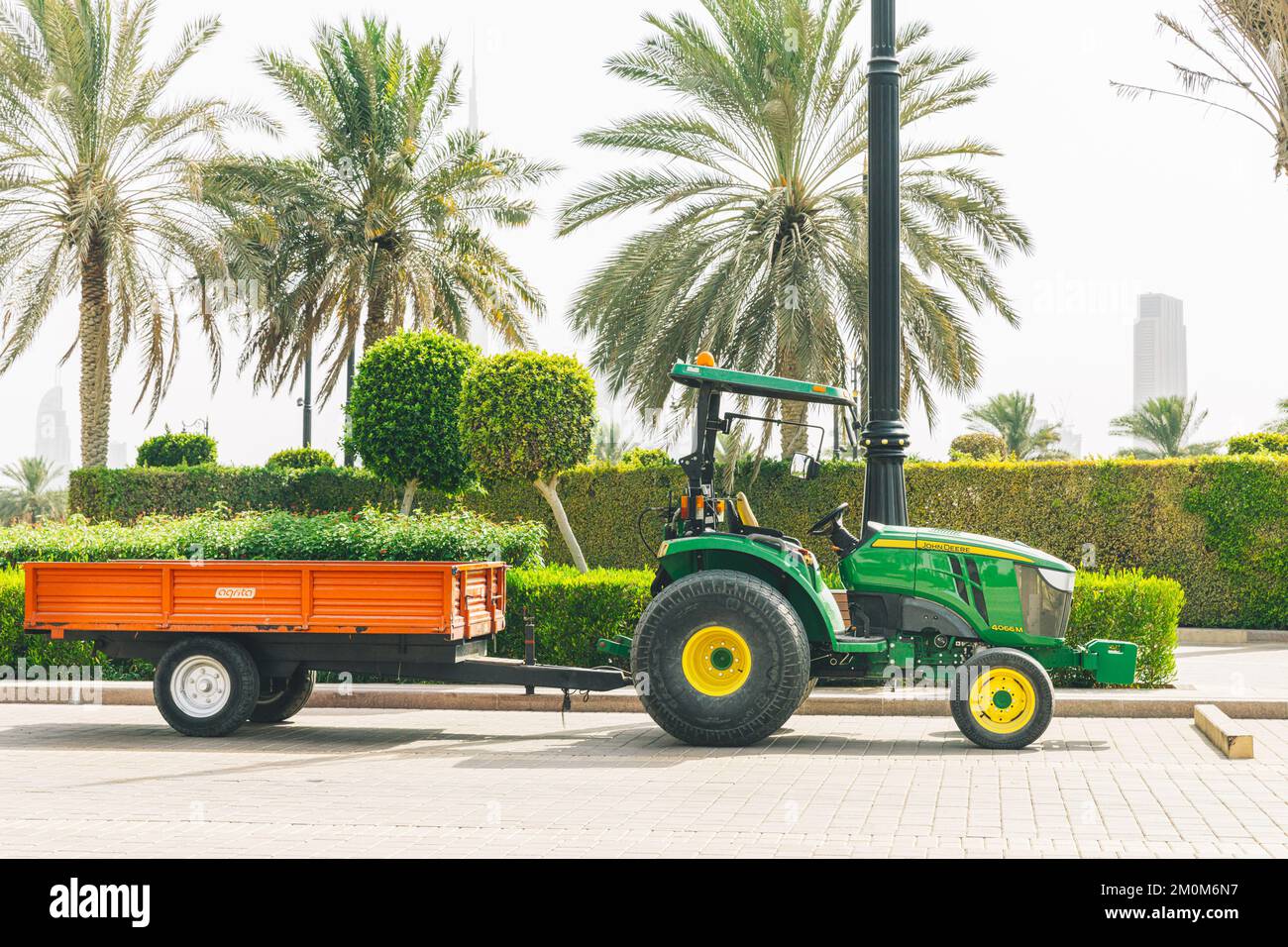 Dubai, UAE, United Arab Emirates - May 25, 2021: John Deere Compact ...