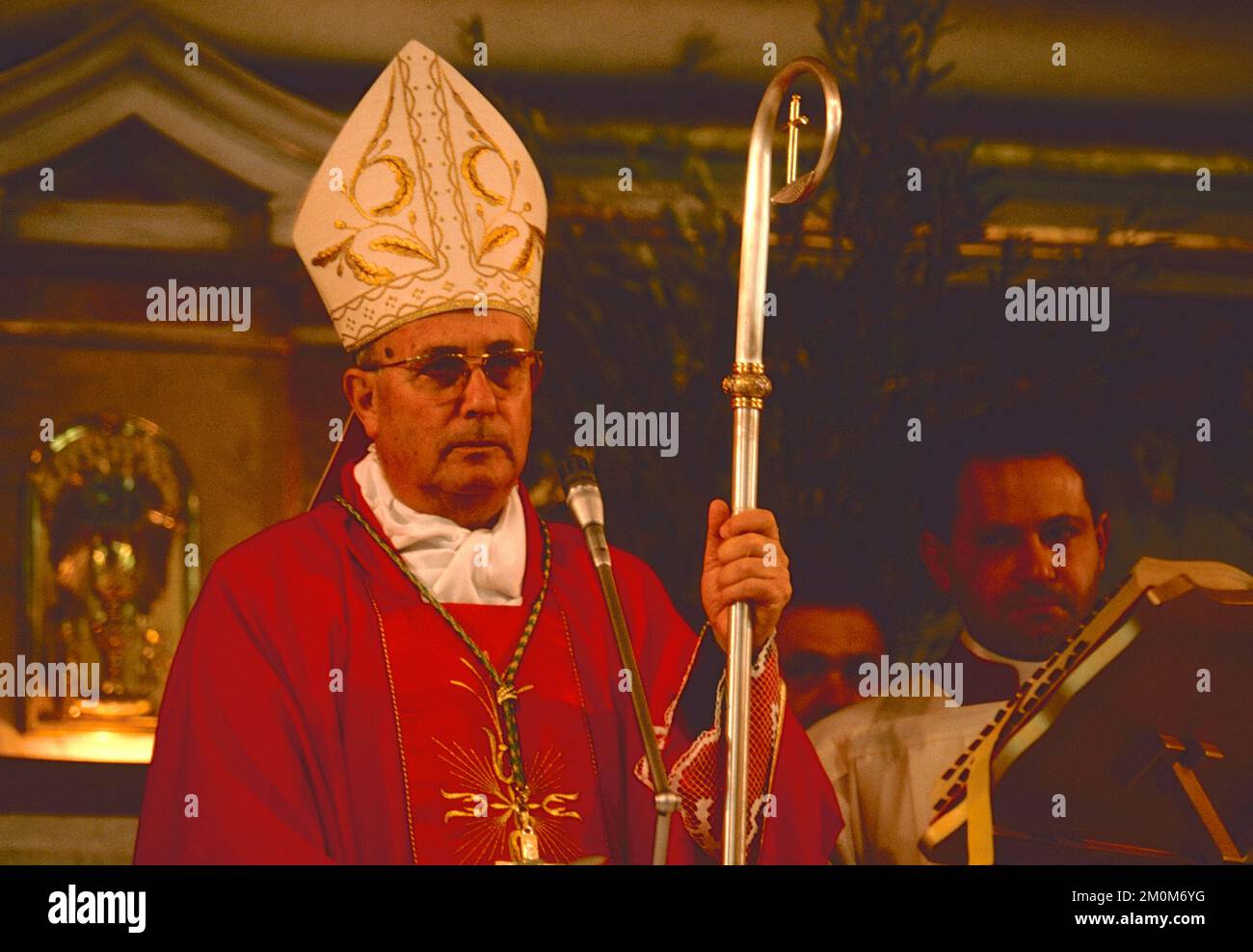 Italian bishop monsignor Girolamo Grillo celebrating Palm Sunday ...