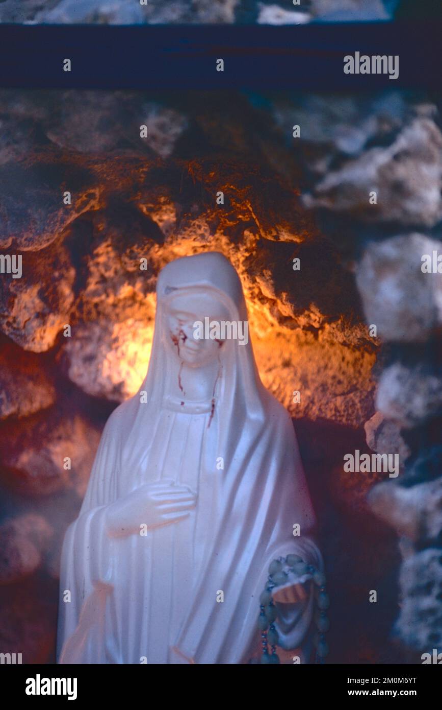 Medjugorje Madonna crying blood tears, Pantano of Civitavecchia, Italy ...