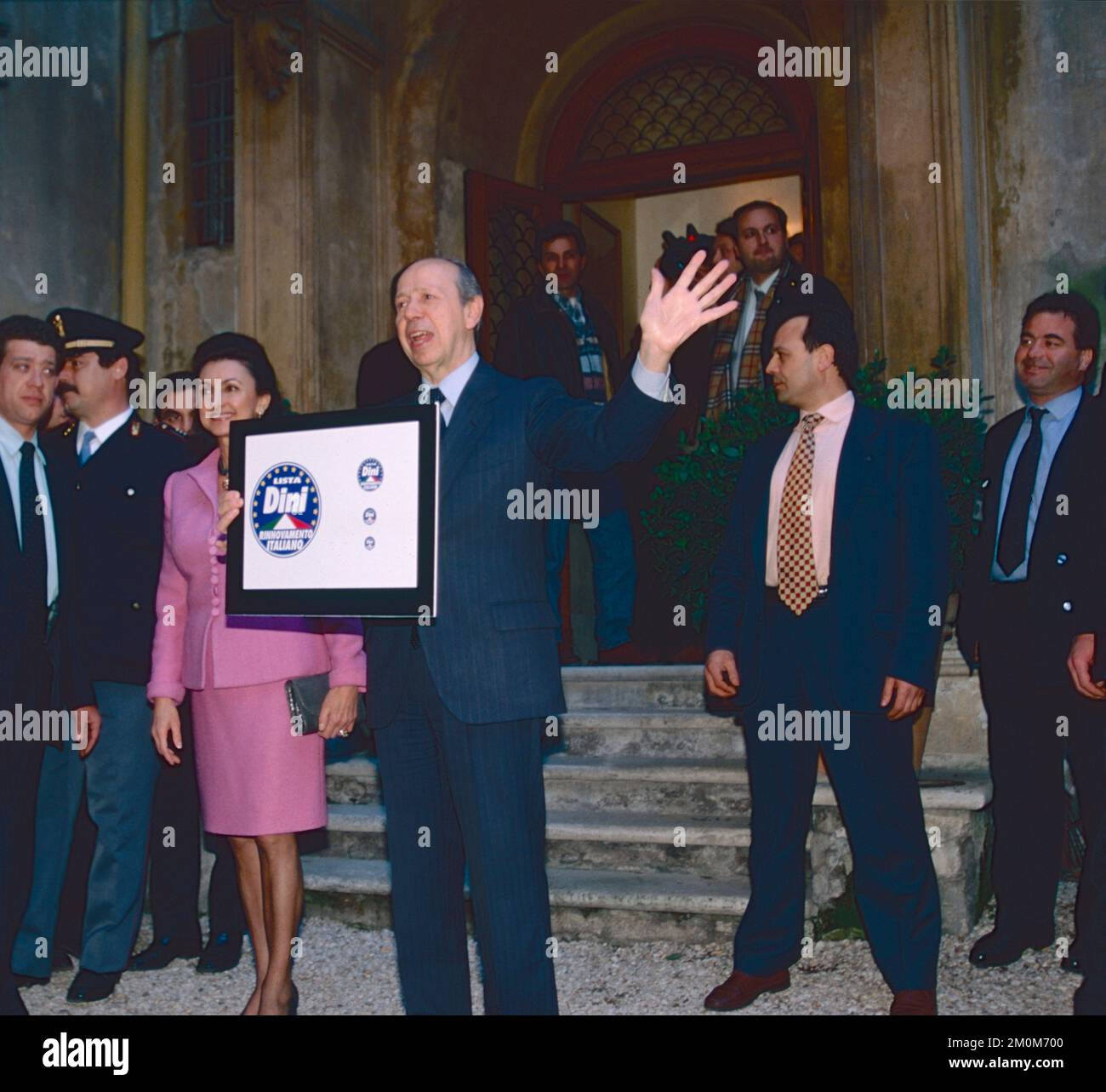 Italian politician Lamberto Dini and his wife Donatella presenting the ...