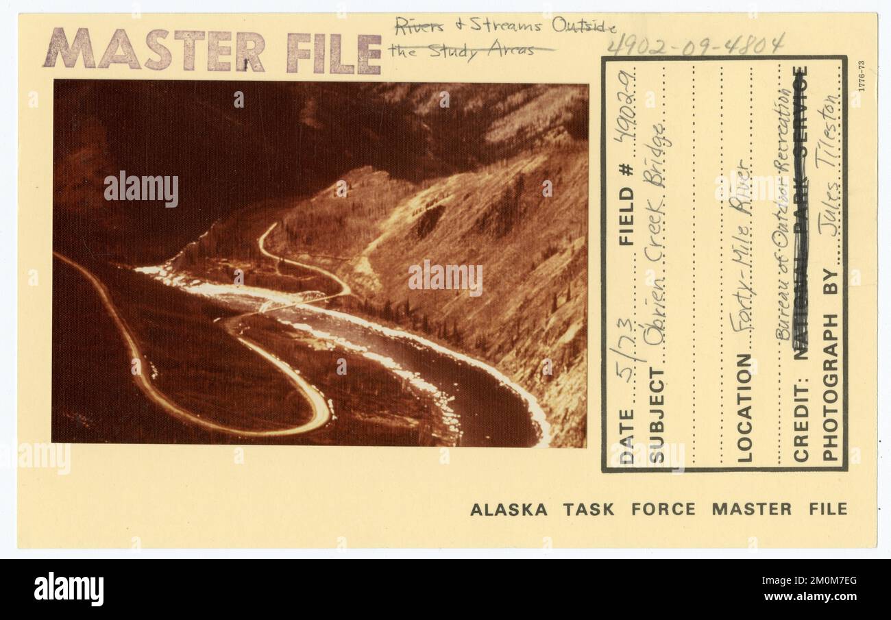 Obrien Creek Bridge. Alaska Task Force Photographs Stock Photo - Alamy