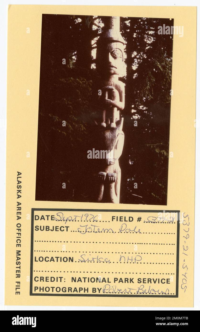 Totem pole. Alaska Task Force Photographs Stock Photo - Alamy