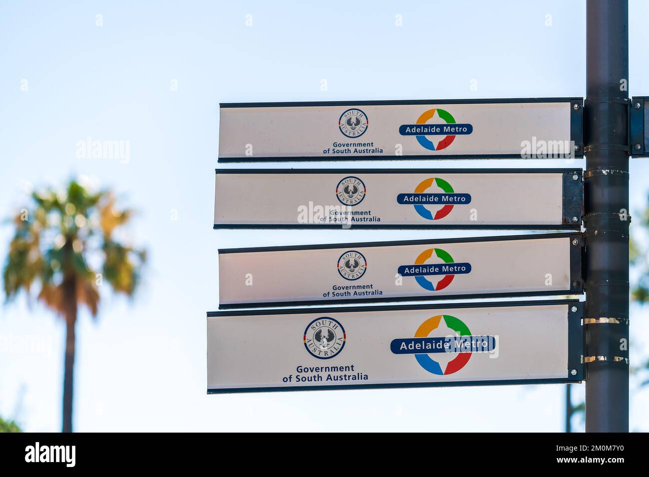 Adelaide, South Australia - February 23, 2020: Adelaide Metro signs ...