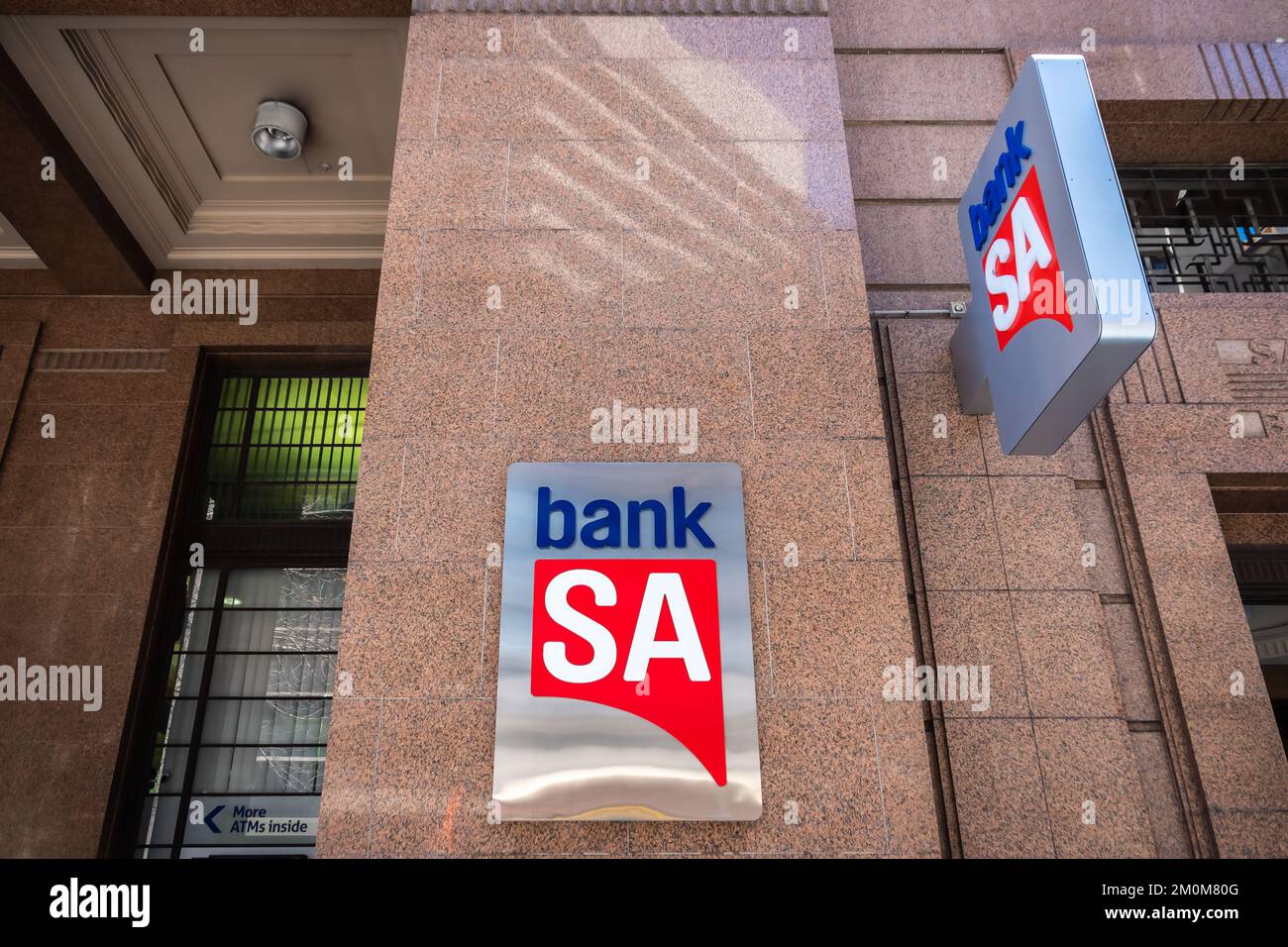 Adelaide, South Australia - August 23, 2019: BankSA logo sign in ...