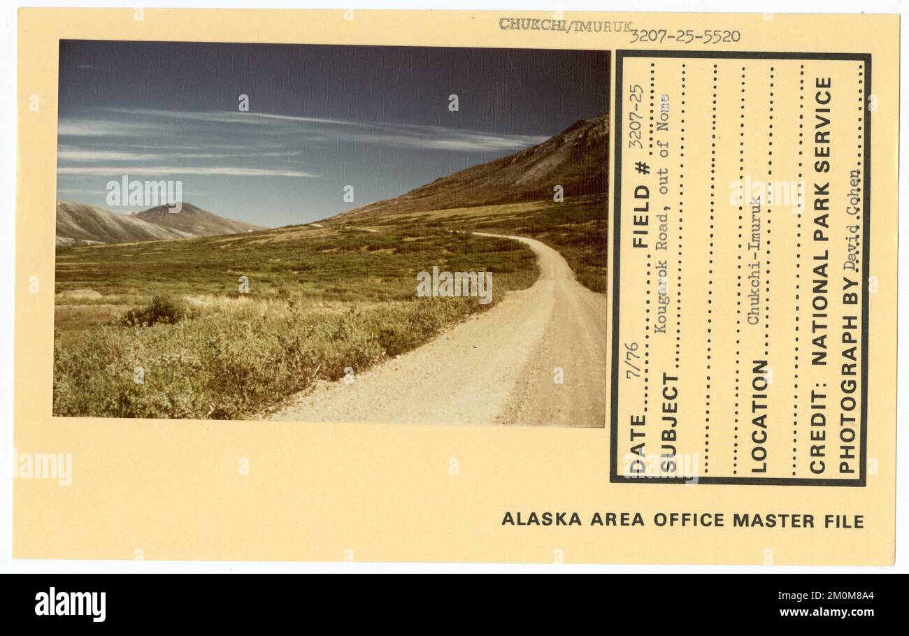 Kougarok Road, out of Nome. Alaska Task Force Photographs Stock Photo ...