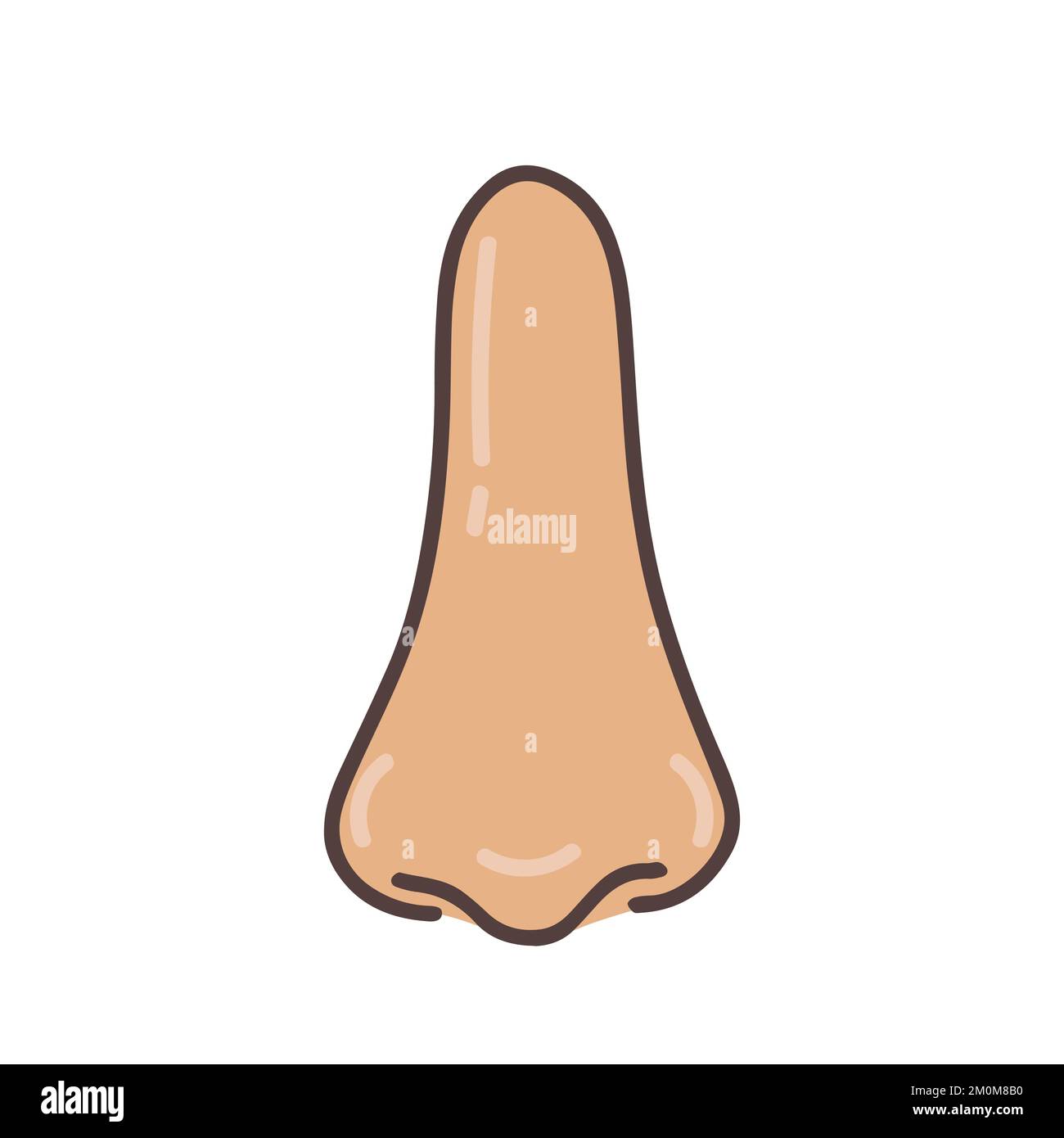 Nose Vector Illustration isolated on white flat Stock Vector Image ...