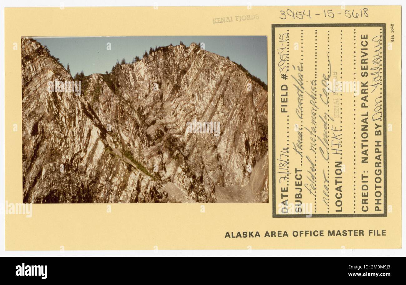 Kenai coastline folded metamorphics near Cloudy Cape. Alaska Task Force ...