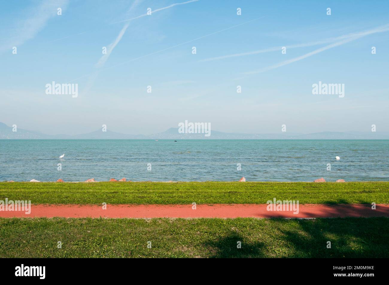 Landscape at the southern shore of Lake Balaton, Hungary Stock Photo ...
