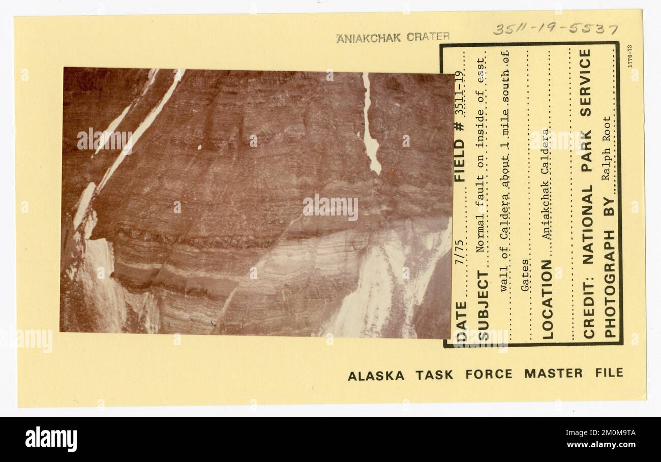 Normal fault on inside of east wall of Caldera about 1 mile south of ...