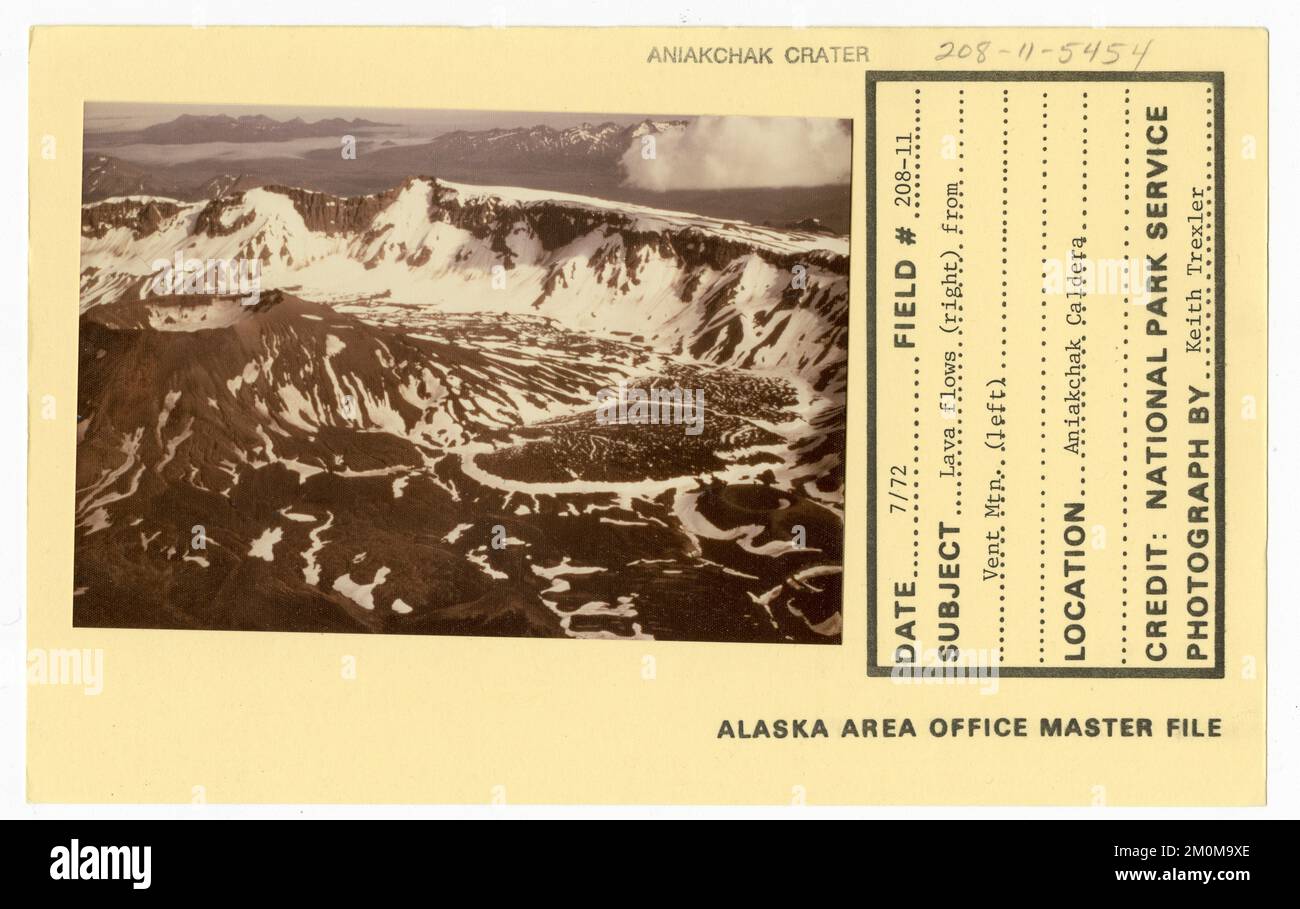 Lava flows (right) from Vent Mountain (left). Alaska Task Force ...