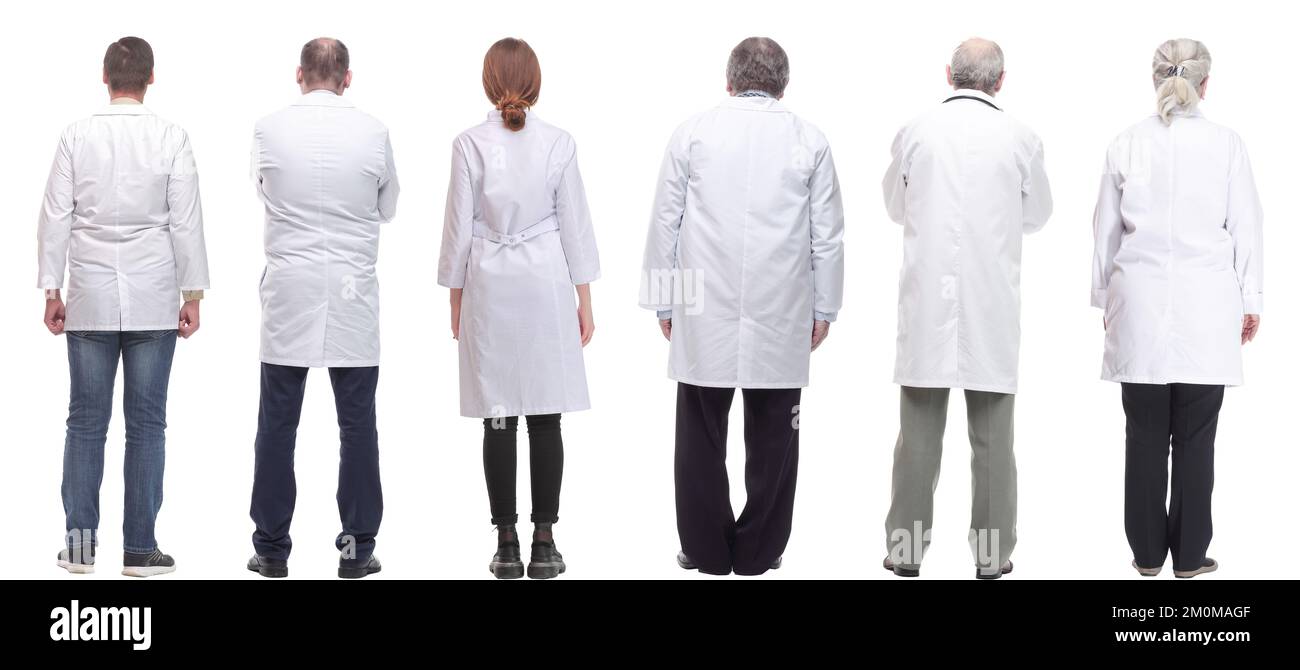 group of doctors in full length isolated on white Stock Photo - Alamy