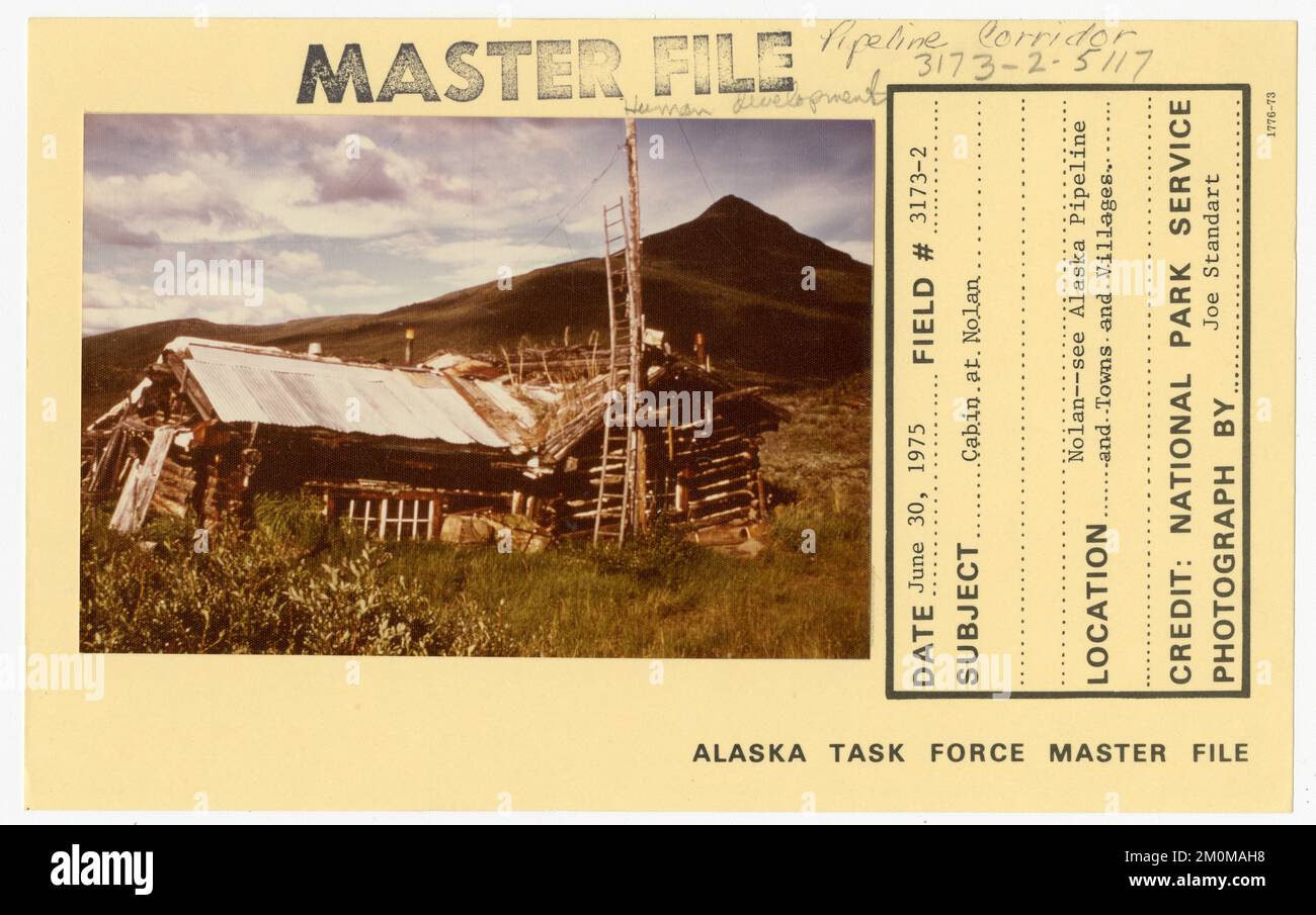 Cabin at Nolan. Alaska Task Force Photographs Stock Photo - Alamy