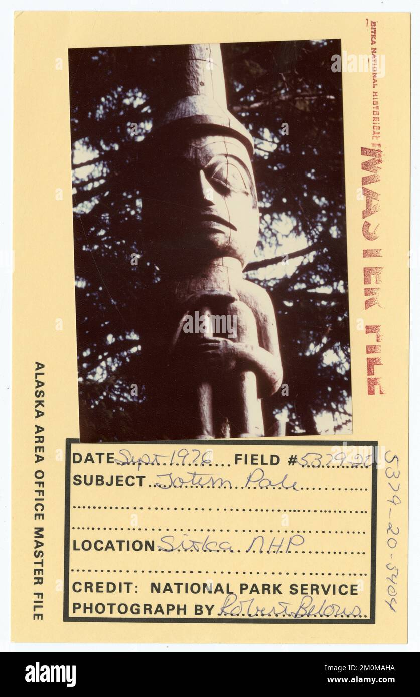 Totem pole. Alaska Task Force Photographs Stock Photo - Alamy