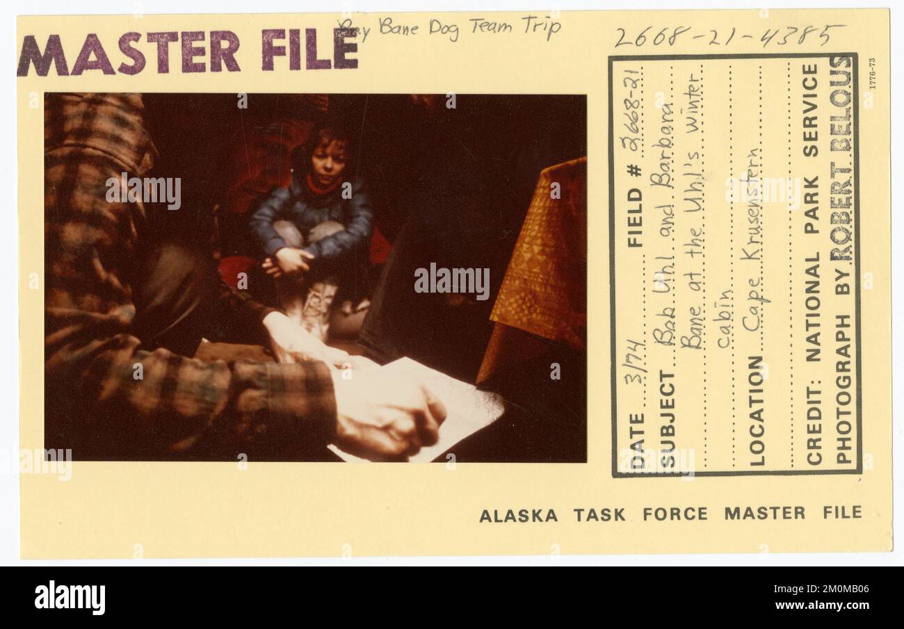 Bob Uhl and Barbara Bane at the Uhl's winter cabin. Alaska Task Force ...