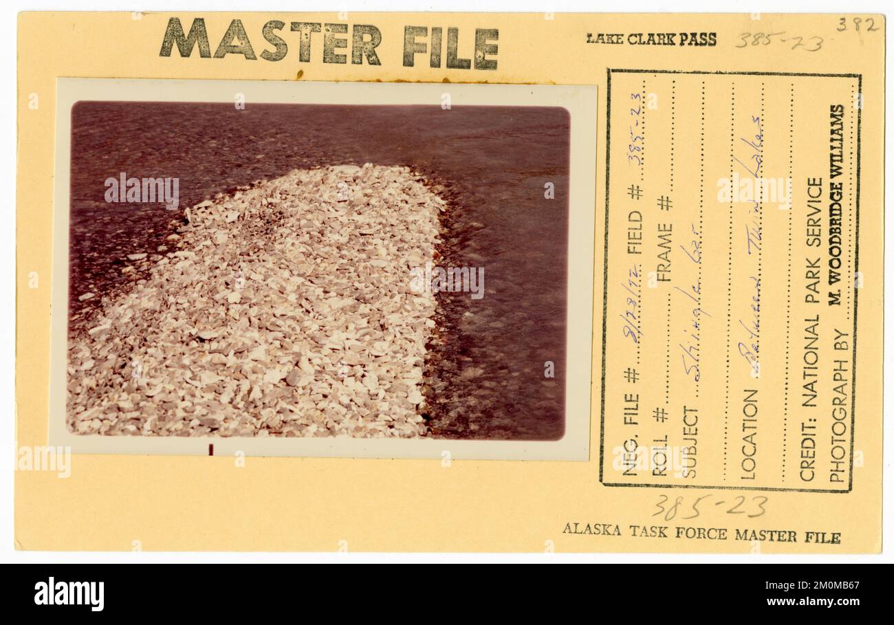 Shingle bar. Alaska Task Force Photographs Stock Photo - Alamy