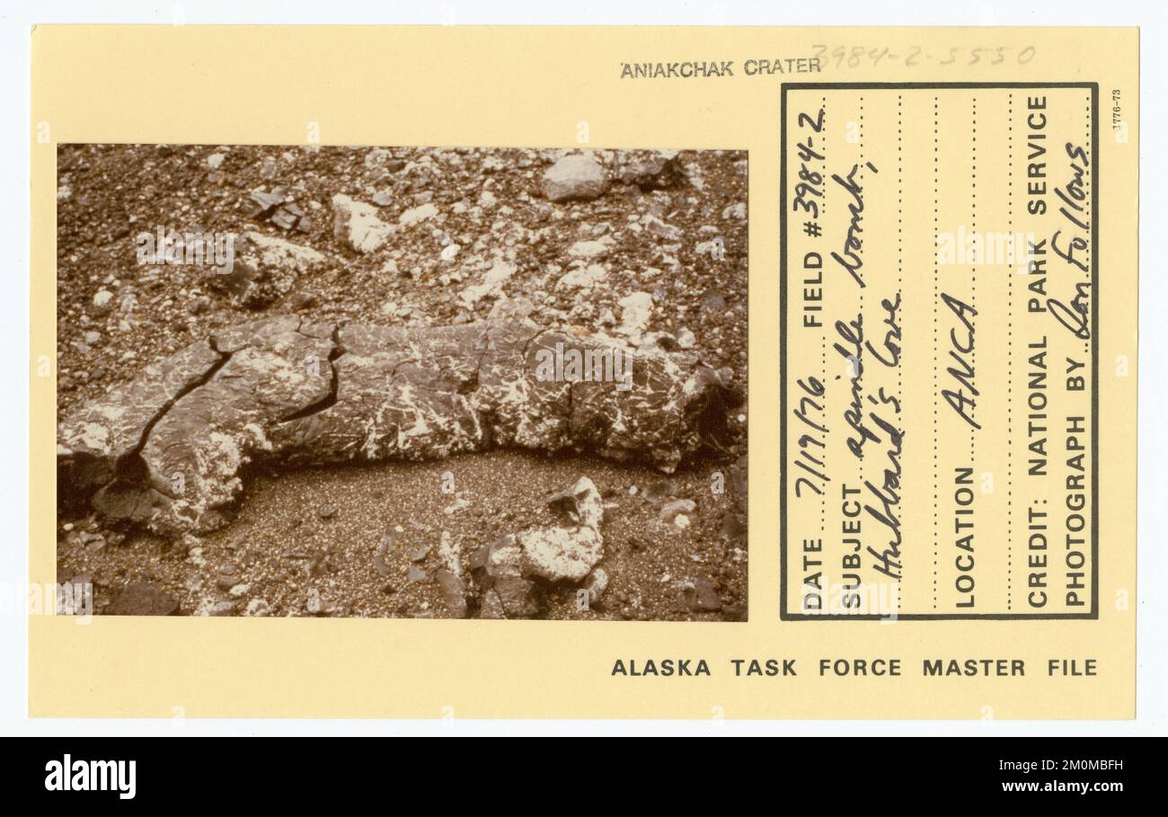 Spindle bomb, Hubbard's Cone. Alaska Task Force Photographs Stock Photo ...