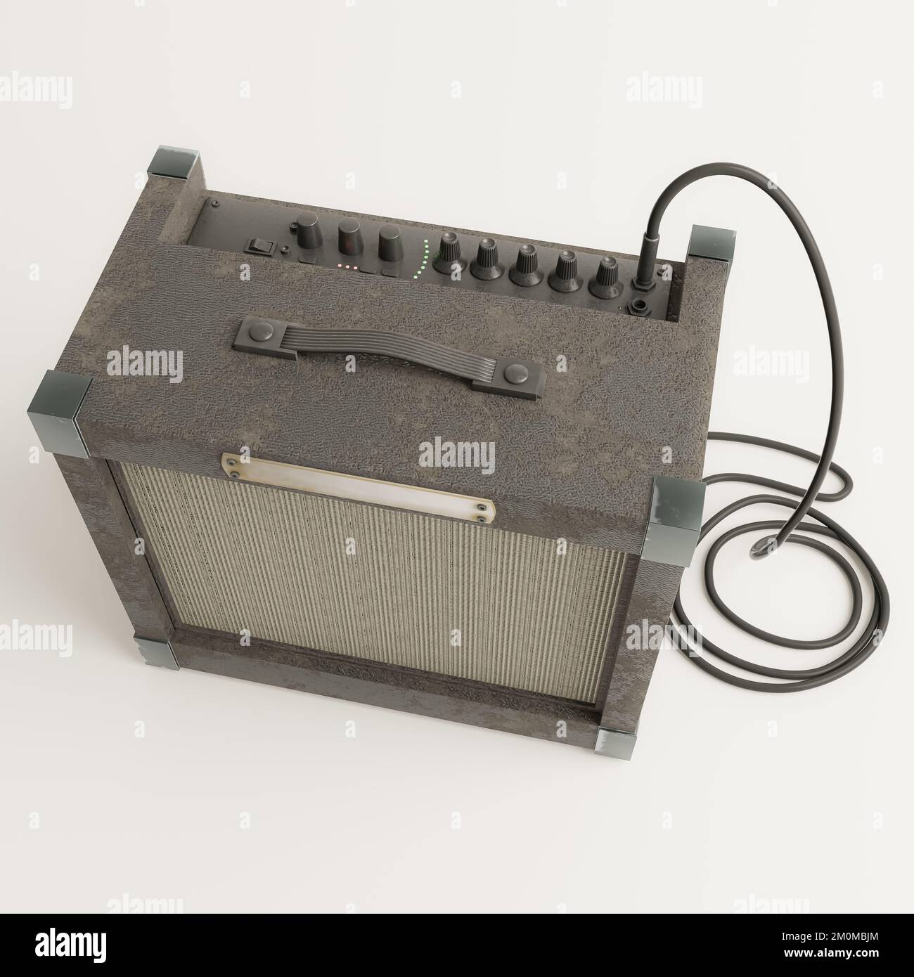 guitar amp isolated on white background 3d illustration Stock Photo - Alamy