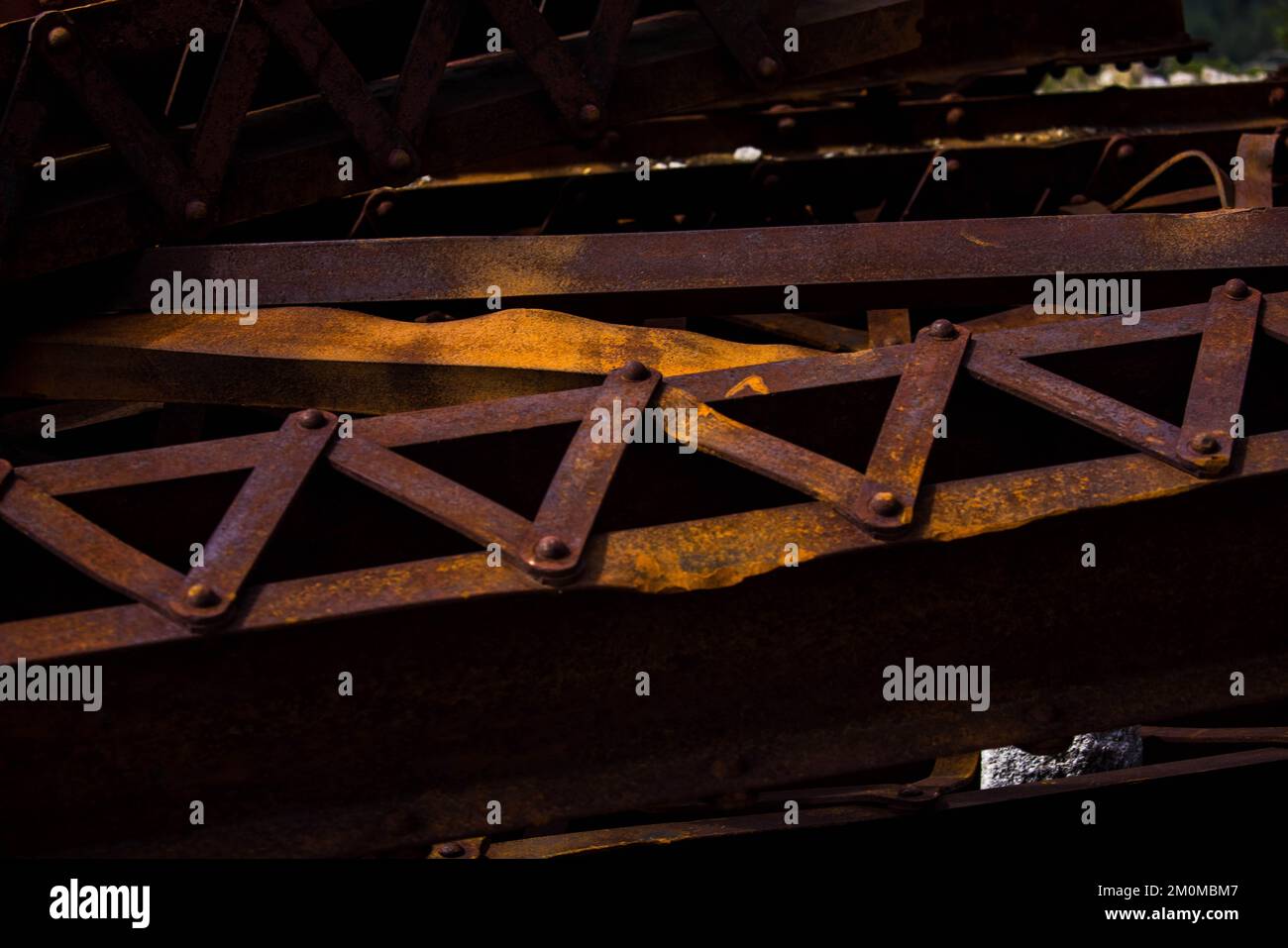 Rusted Metal Railroad Truss Skagway Alaska Stock Photo - Alamy
