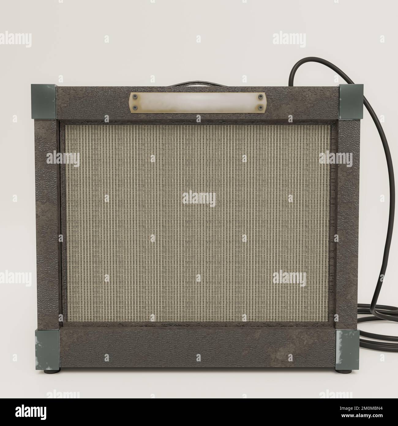 guitar amp isolated on white background 3d illustration Stock Photo - Alamy