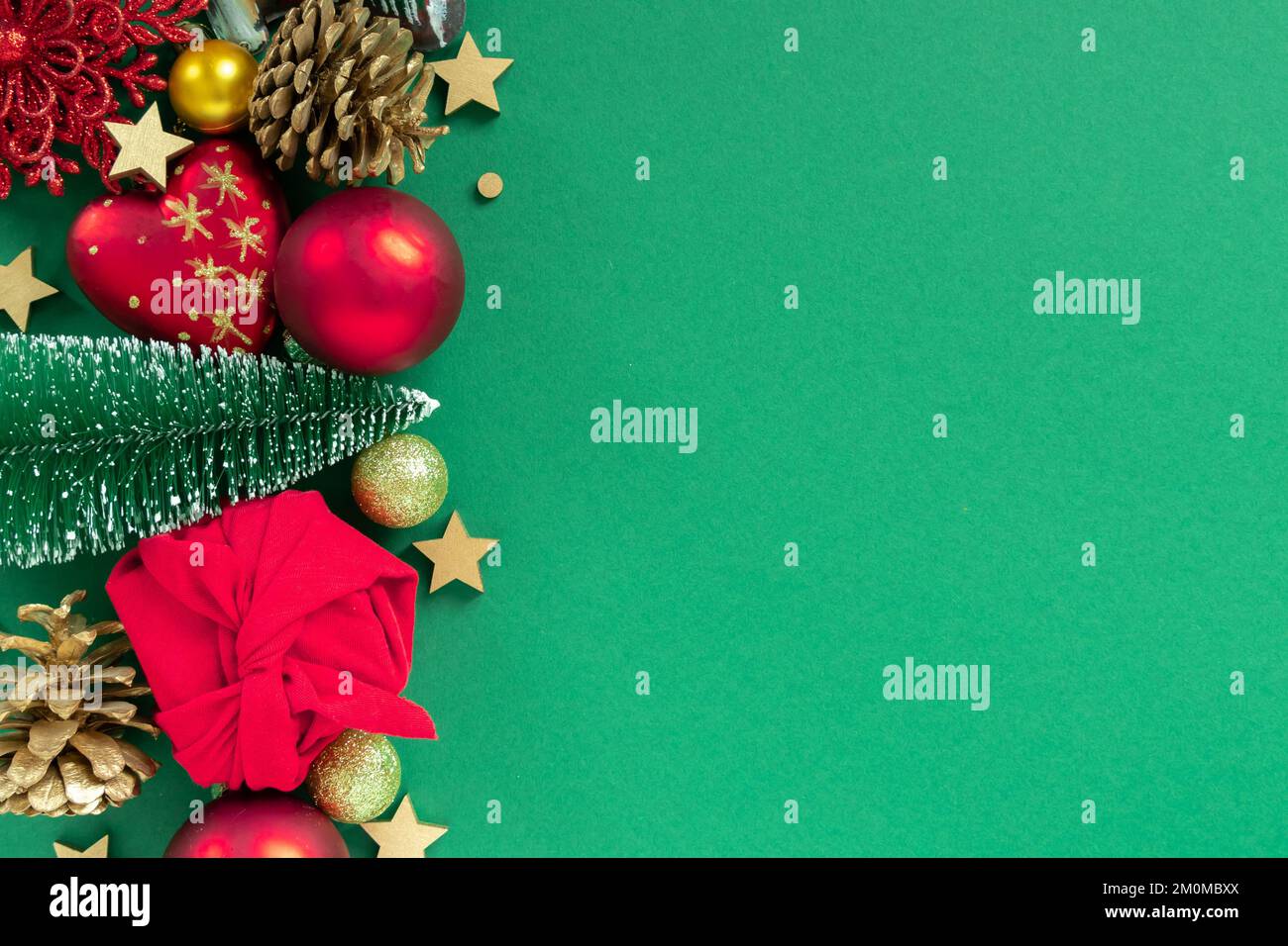 Christmas, valentines, new year 2023 concept. Top view of different ...