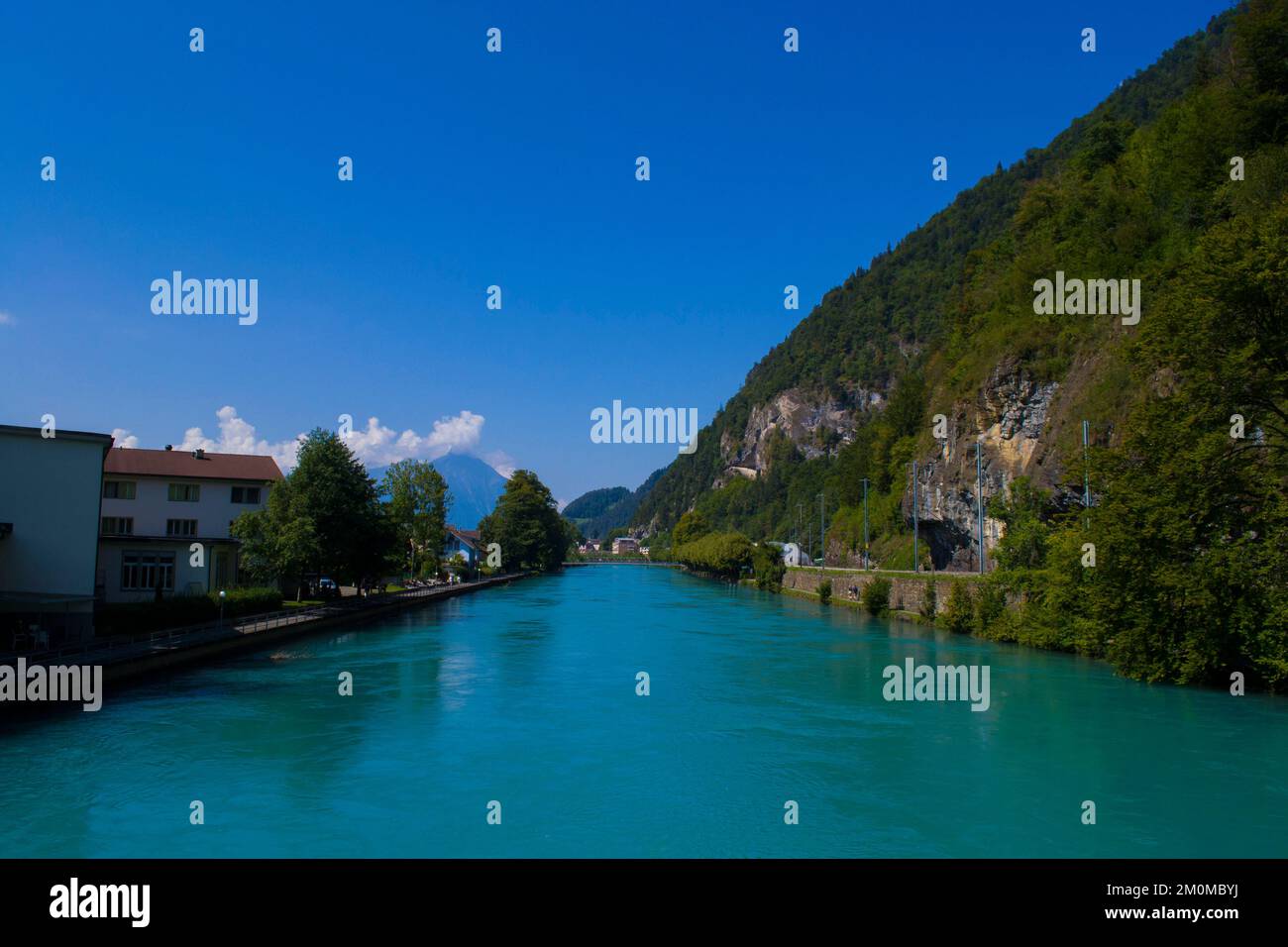 Aare river in Interlaken Stock Photo - Alamy