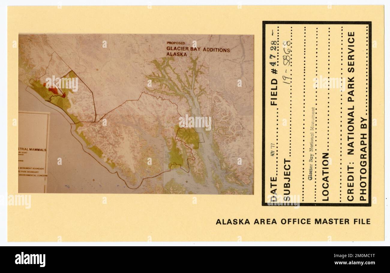 Glacier Bay National Monument. Alaska Task Force Photographs Stock ...
