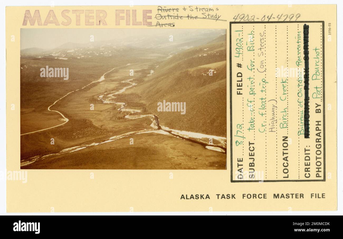 Take-off point for Birch Creek float trip (on Steese Highway). Alaska ...