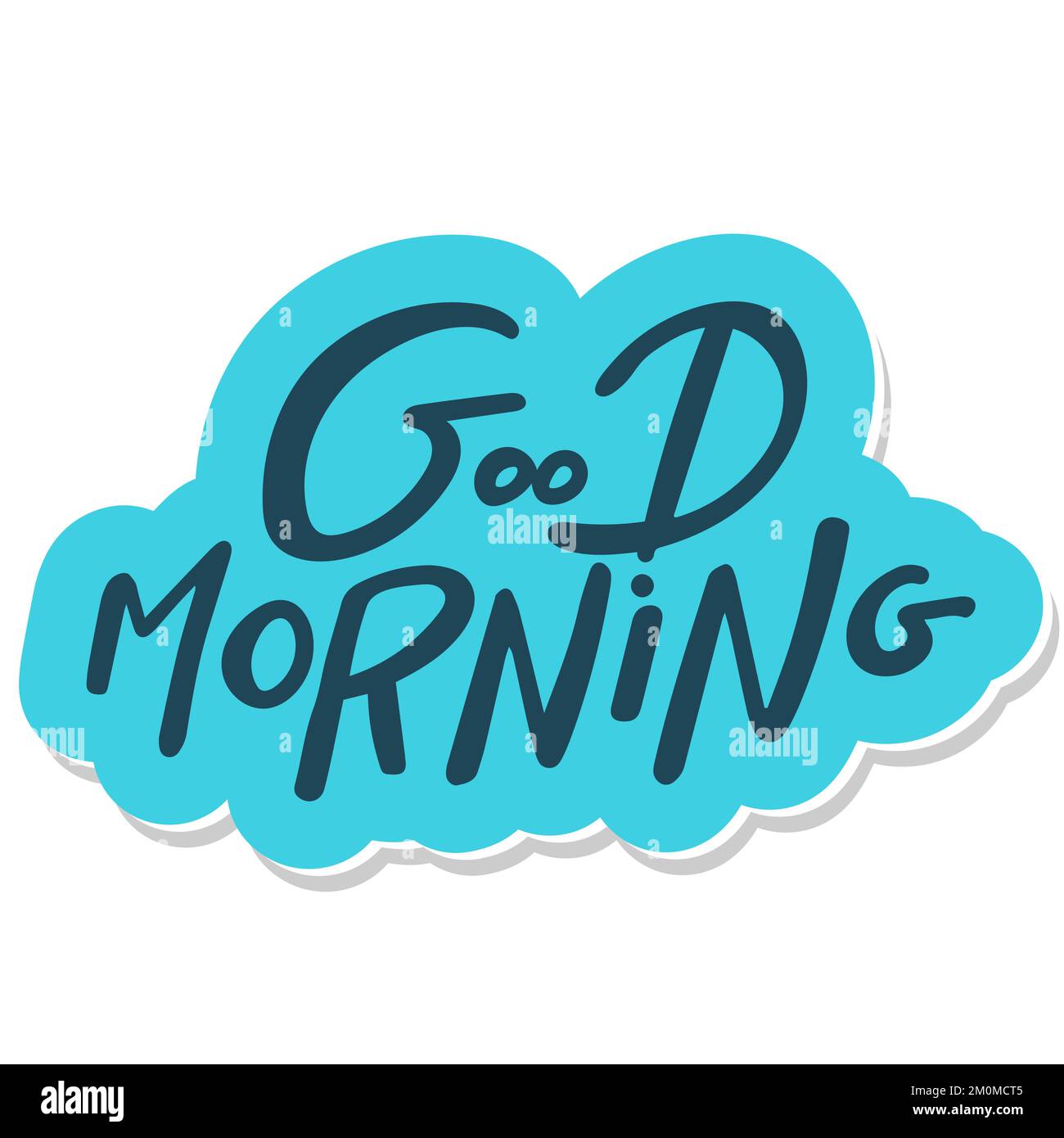 Good Morning lettering text isolated hand drawing Stock Vector Image ...