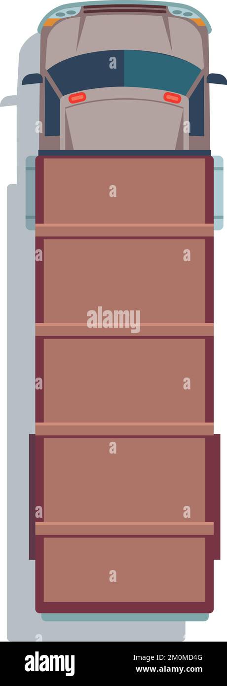Truck top view. Cargo transport color icon Stock Vector Image & Art - Alamy