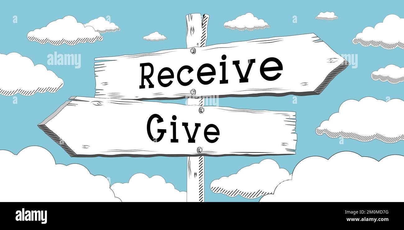 Give receive arrows hi-res stock photography and images - Alamy