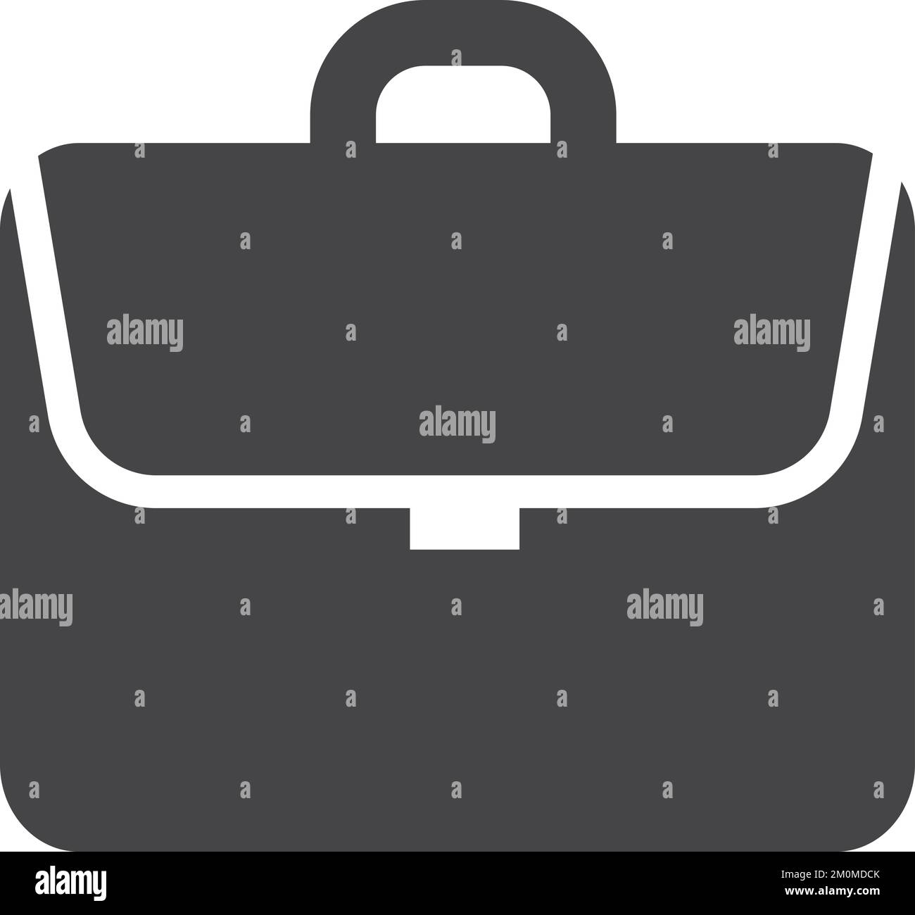 Briefcase Icon Black Businessman Bag Office Job Symbol Stock Vector