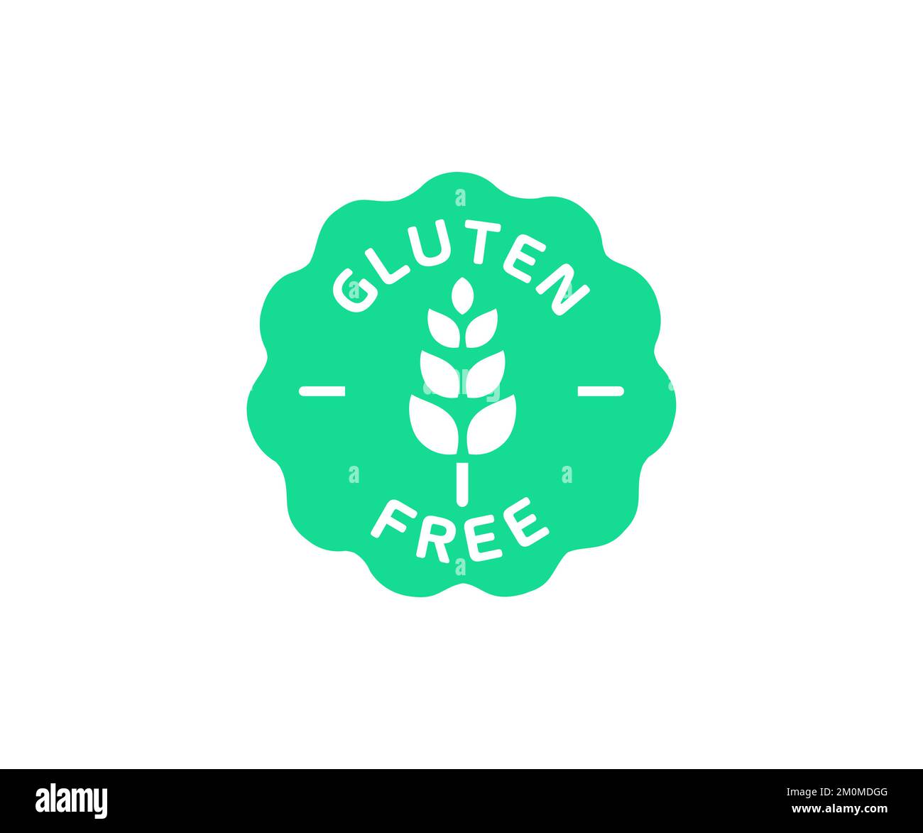 Gluten Free label or sticker logo design. No Wheat. Allergy Diet. Green ...