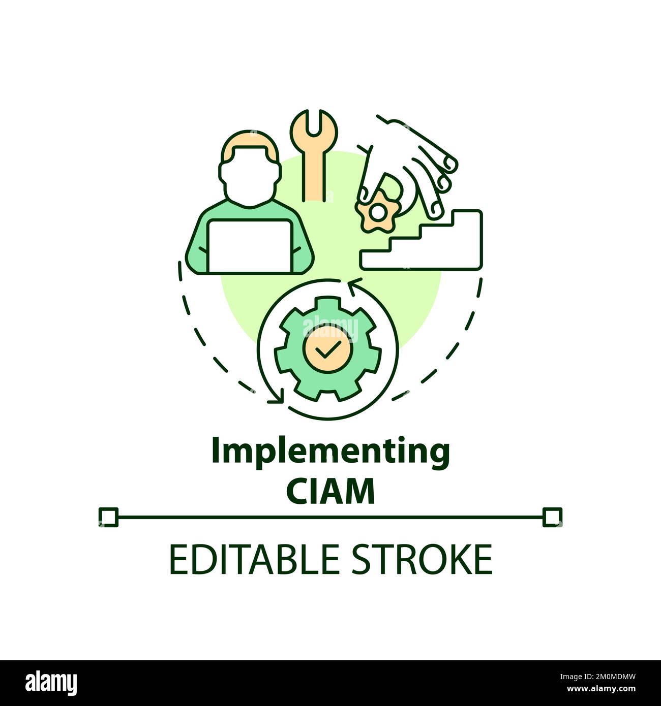 Implementing CIAM concept icon Stock Vector Image & Art - Alamy