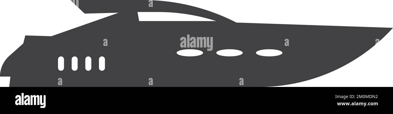 Yacht icon. Modern fast boat. Luxury marine ship Stock Vector Image ...