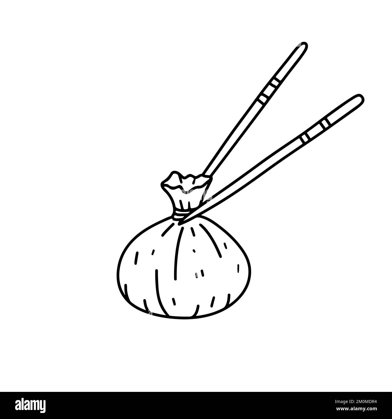 Chopsticks holding Dim sum. Traditional Chinese dumplings. Asian food ...