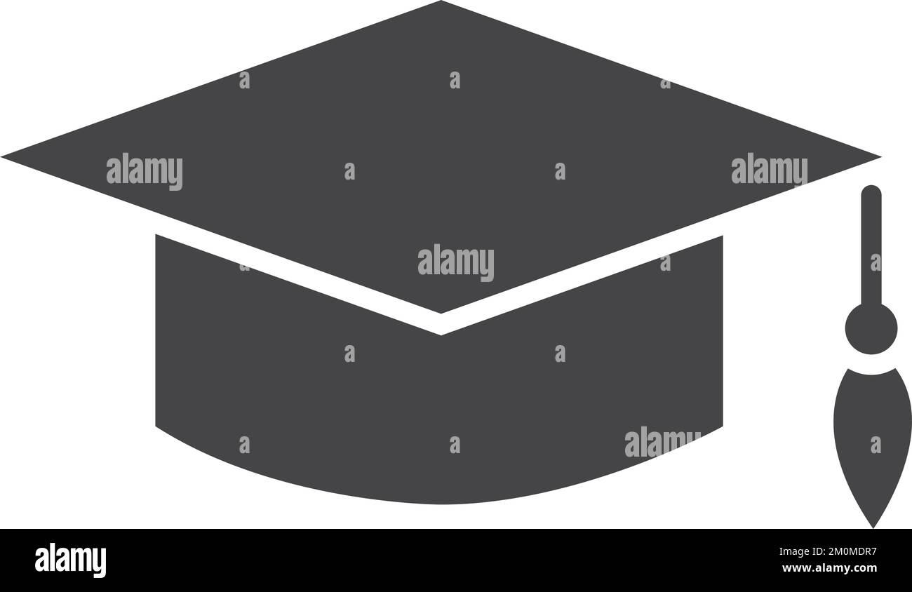 Bachelor hat black icon. High education symbol Stock Vector Image & Art ...