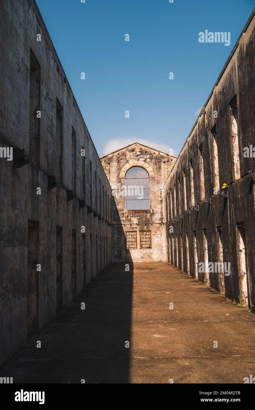 The abandoned prison cell block at Trial Bay Goal in Australia Stock ...
