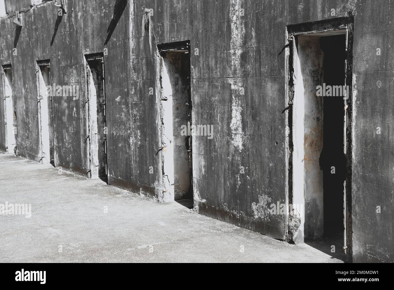 The abandoned prison cell block at Trial Bay Goal in Australia Stock ...