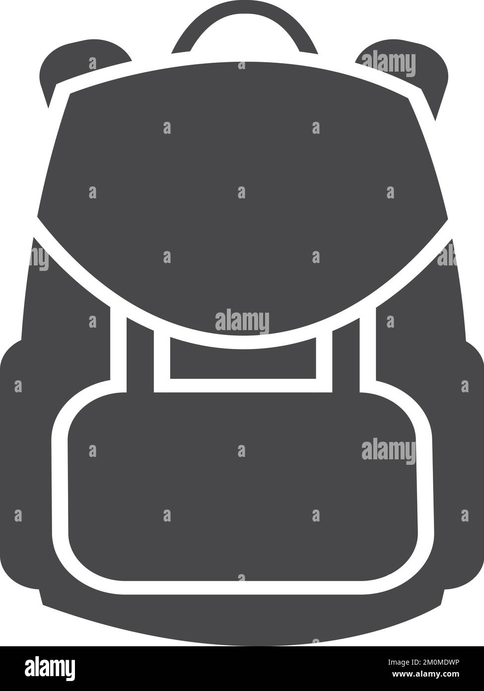 Backpack icon. Black tourist bag. Hiking symbol Stock Vector Image ...