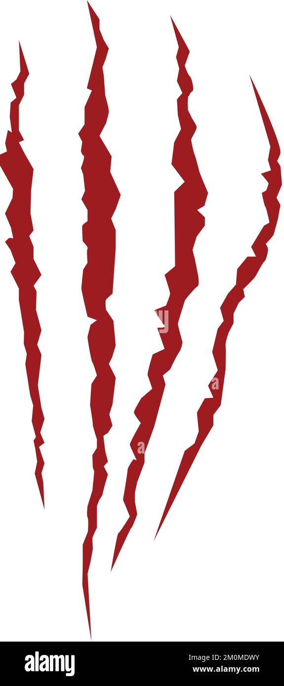 Rage symbol. Red claw marks. Horror scratches Stock Vector Image & Art ...