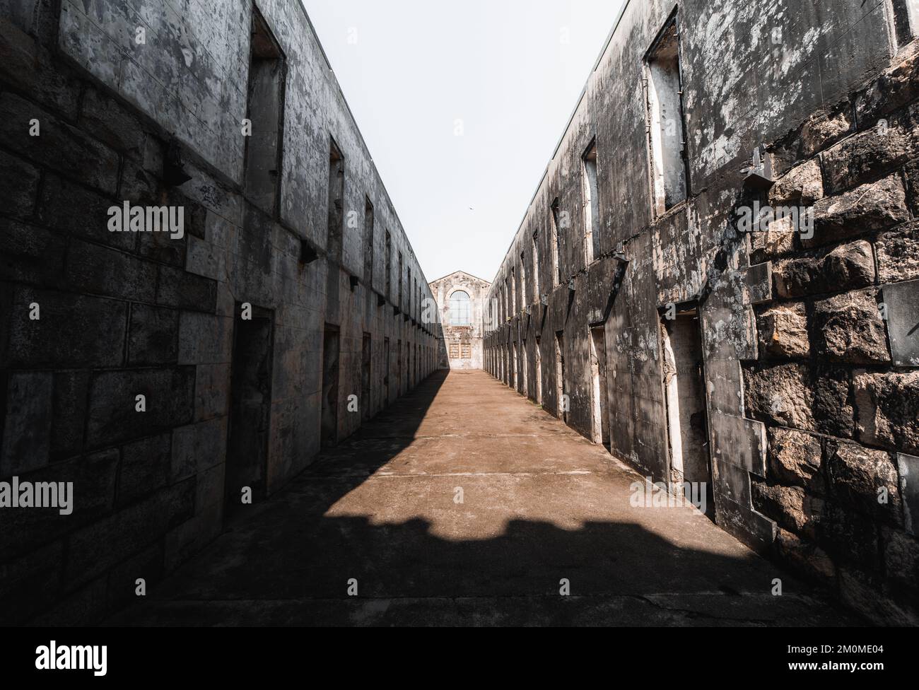 The abandoned prison cell block at Trial Bay Goal in Australia Stock ...