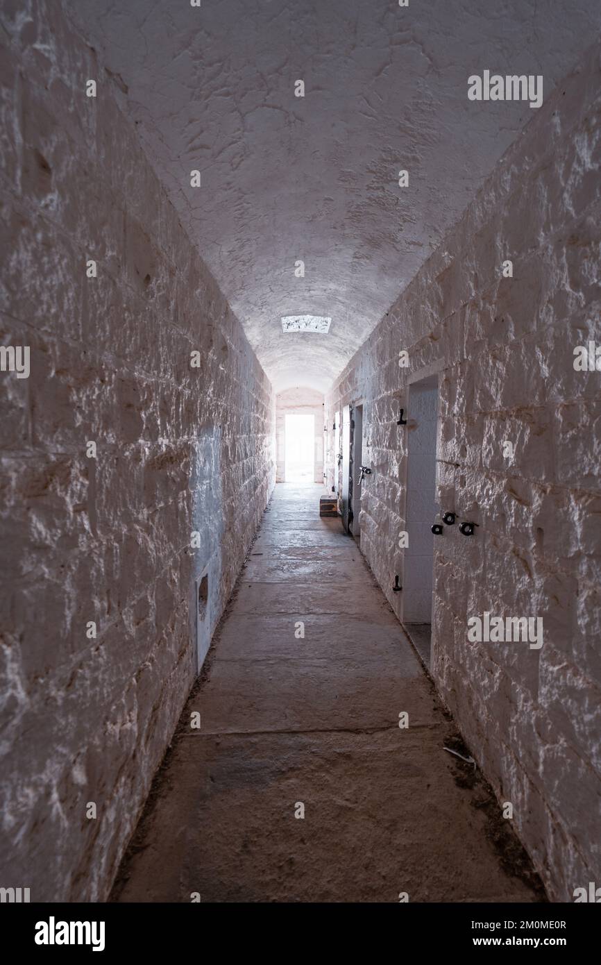 The abandoned prison cell block at Trial Bay Goal in Australia Stock ...
