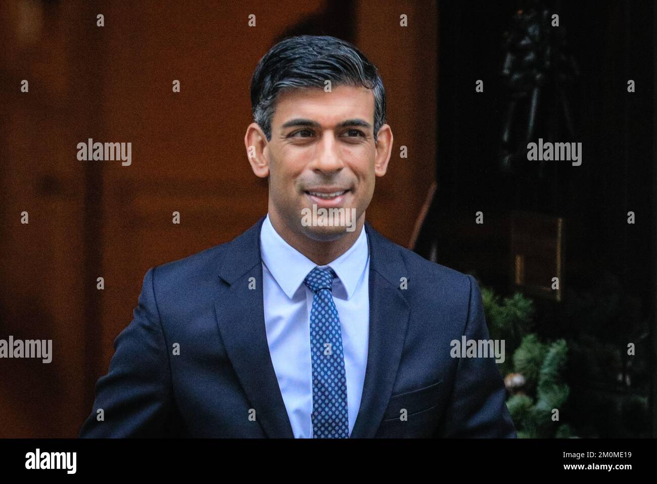 London, UK. 07th Dec, 2022. Rishi Sunak, British Prime Minister exits Downing Street for PMQs in ...