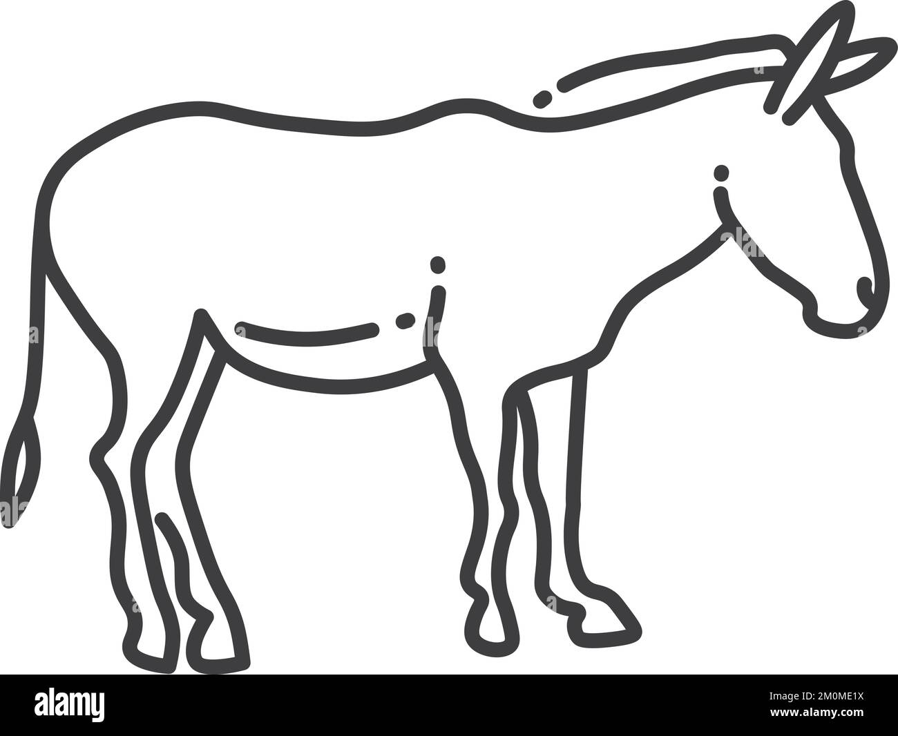 Simple donkey drawing hi-res stock photography and images - Alamy