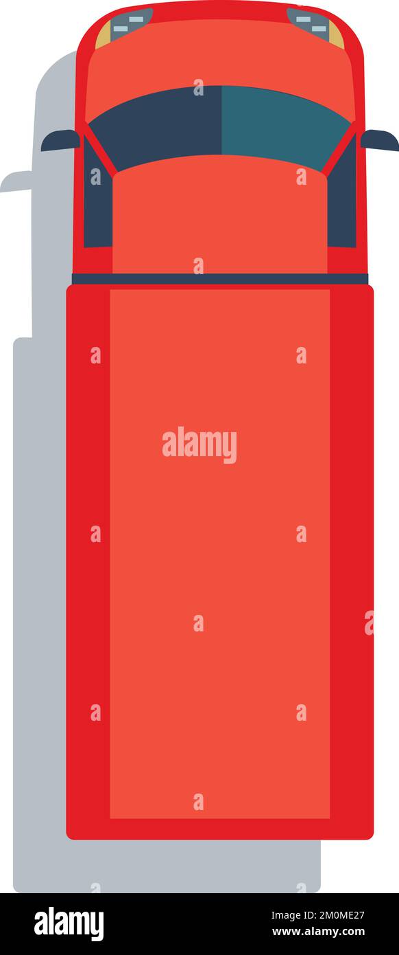 Red van icon. Shipping transport top view Stock Vector Image & Art - Alamy